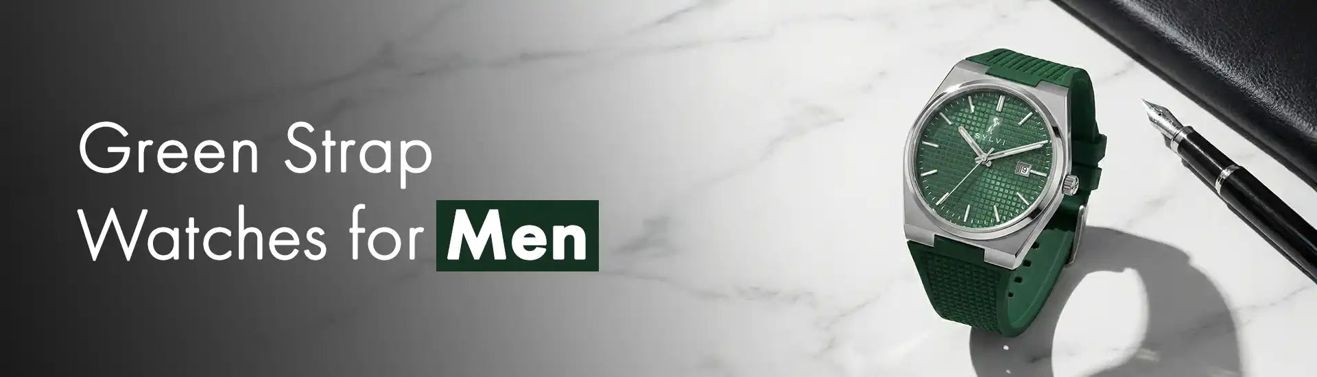 Green Strap Watches for Men | Sylvi Premium Collection