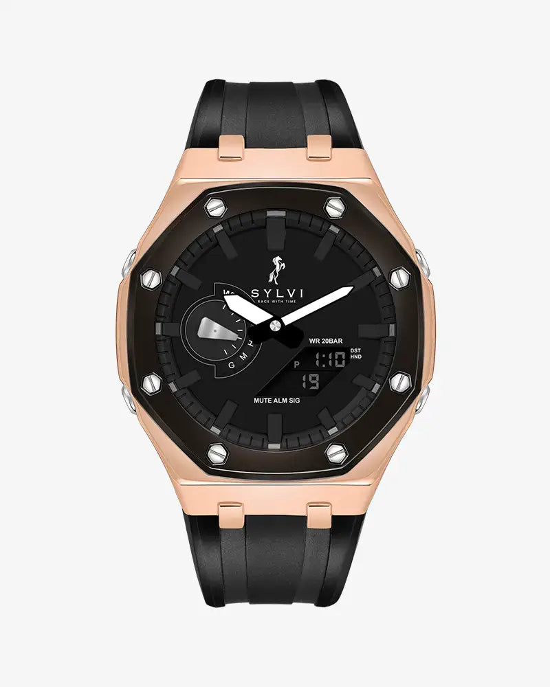 Sylvi Rig One 'O One Premium Rosegold Watch for Men